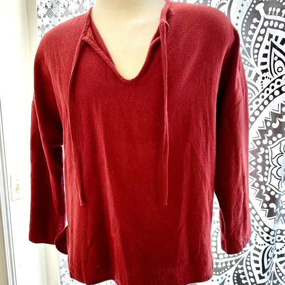 Vintage | Other | Vintage Large Cotton Shirt In Red Rust | Poshmark
